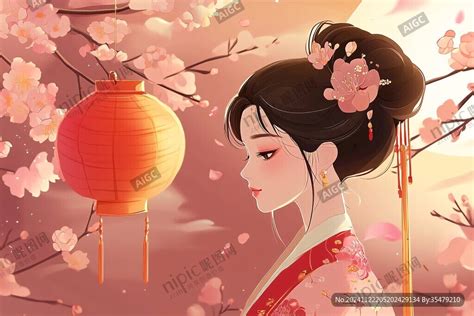 Ai创作图中式画风 女神节插画 过年女孩插画 节日插画图 节气女孩节气美女 春节插画系列 桃花运插画 立春节气女孩插画 新年节气插画 换装插画 春节治愈插画 桃花美人插画 节日包装插画 花灯