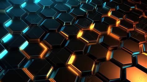 빛나는 광선이 있는 미래형 육각형 패턴 추상 표면 디자인의 디지털 3d 렌더링 디지털 디자인 배경 추상 패턴 배경 나는 배경 이미지 Hd 디지털 디자인 추상 패턴