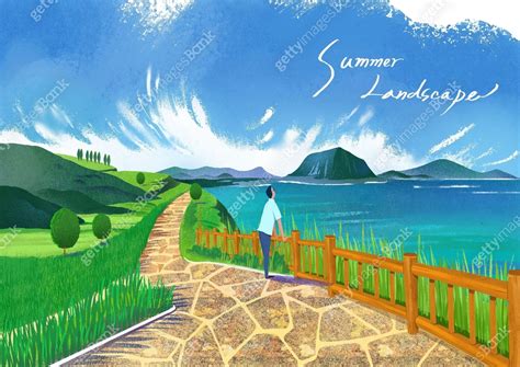 백그라운드 자연 주제 자연풍경 풍경 풍경 컨셉 여름 먼 위치묘사 바다 섬 나무 이미지 Jv11127187 게티이미지뱅크