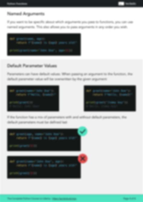 SOLUTION Python Functions Cheatsheet Studypool