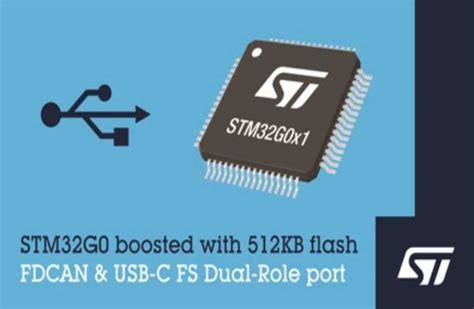 New Stm32g0 Microcontrollers With Usb C Full Speed Dual Roll Ports Can