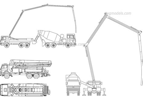 Concrete Mixer Truck Autocad Block At Christopher Bradley Blog