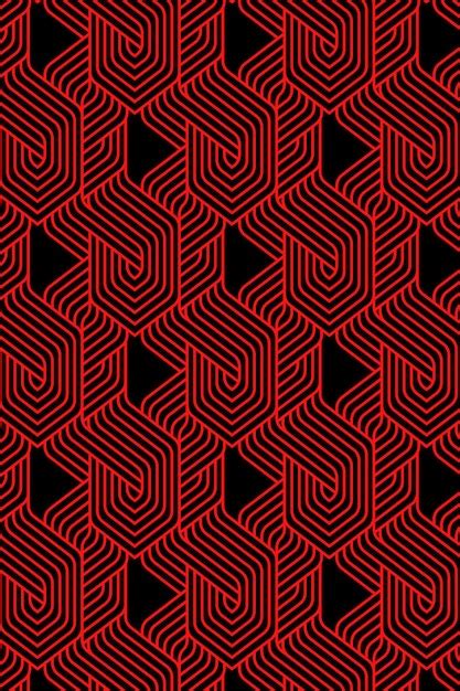 Premium Vector Complex Geometric Red Background