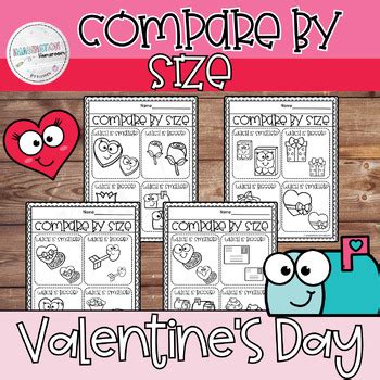 Valentine S Day Compare By Size Bigger Than Smaller Than Size Discrimination