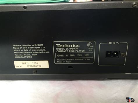 Technics Sl Ps900 Cd Player Photo 2400397 Uk Audio Mart