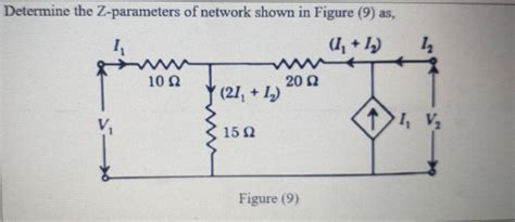 Solved Determine The Z Parameters Of Network Shown In Figure Chegg