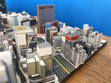 A Miniature Model Of Shinjuku Built Entirely From Paper Building Miniature Model Paper Models