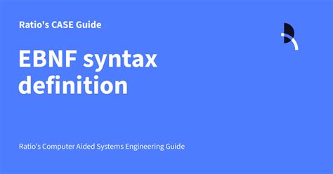 Ebnf Syntax Definition Ratios Case Guide