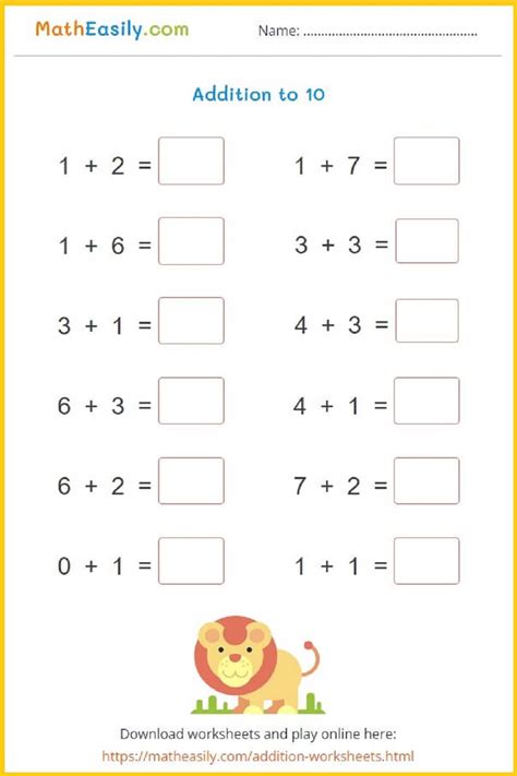 Addition To 5 Games With Pictures Worksheets