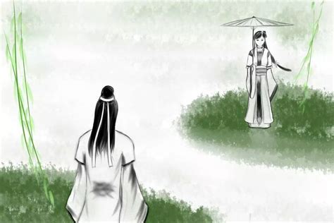 蒹葭诗配画简单简笔画 蒹葭诗配画 蒹葭诗配画简单又好看 大山谷图库