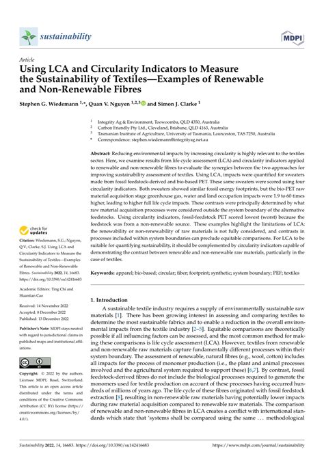 pdf using lca and circularity indicators to measure the