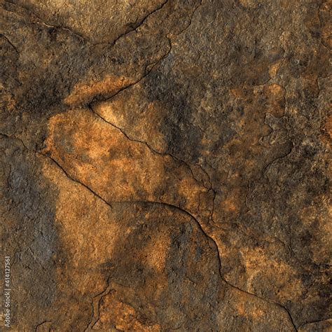 Metal Rust Stone Texture Background With Cement Effect In Golden Colored Design Natural Marble