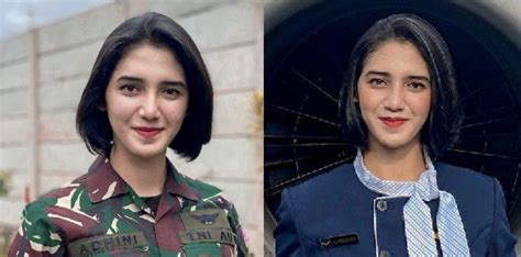7 Potret Cantik Serda Adhini Prajurit Tni Yang Jadi Pramugari Presiden