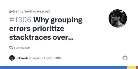 Why Grouping Errors Prioritize Stacktraces Over Exception Interface