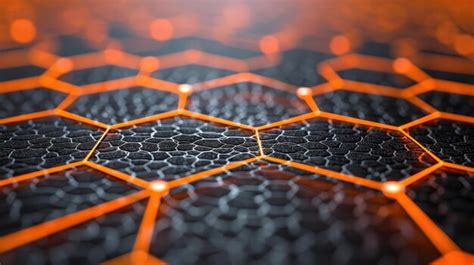 Explore Glowing Hexagonal Patterns And Digital Lines Premium Ai Generated Image