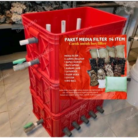 Promo Trickle Box Filter Jumbo 3susun Media Filter 14item Diskon 23