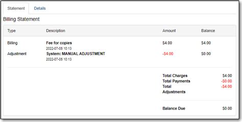 Adjusting The Bill Balance To Zero