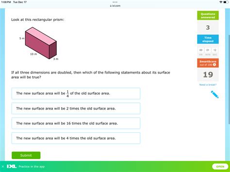 108 Pm Tue Dec 17 Questions Look At This Rectangular Prism Answered 3