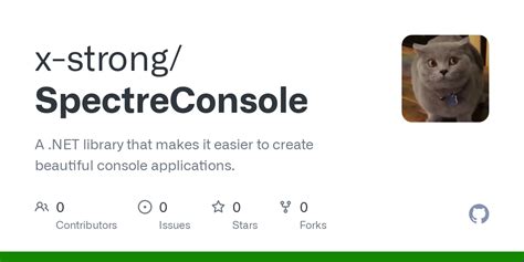 github x strong spectreconsole a library that makes it easier