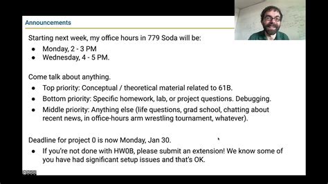 Spring 2023 Lecture 4 Cs61b Announcements Youtube