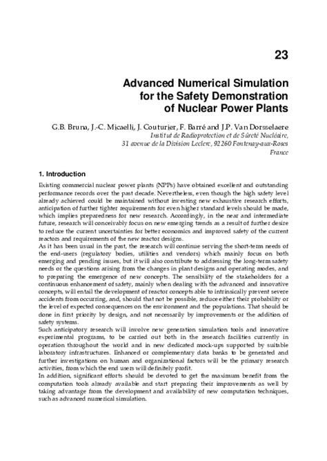 pdf advanced numerical simulation for the safety demonstration of
