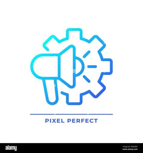 Ad Settings Pixel Perfect Gradient Linear Vector Icon Stock Vector