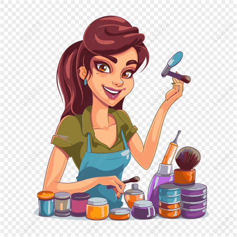 미용사는 아름다운 여성 Png 일러스트 및 벡터 이미지 무료 다운로드 Lovepik