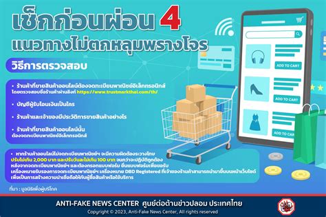เช็กก่อนผ่อน 4 Anti Fake News Center Thailand Facebook