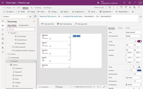 how to delete checked items in a gallery on power apps