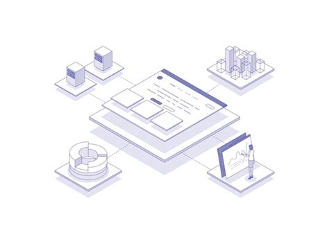 Premium Vector Website Analytics Isometric Illustration Lineal Color Suitable For Mobile App