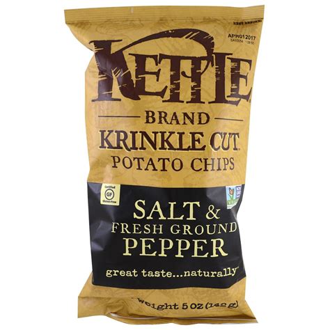 Kettle Foods Papas Fritas Sal Y Pimienta Molida Fresca 5 Oz 142 G