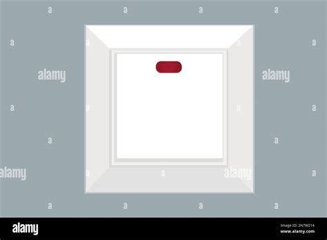 An Electric Light Switch Stylish On The Wall With A Red Light Bulb Stock Vector Image And Art Alamy