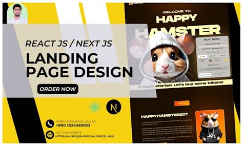 Create A Modern Responsive React Js Or Next Js Landing Page By Musfiqurahman Fiverr