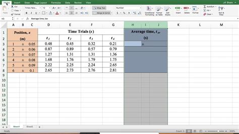 Graphing Part 1 Formatting A Table YouTube
