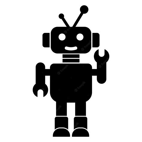 Modèle De Conception De Symbole Dillustration De Logo Dicône De Robot