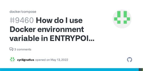 How Do I Use Docker Environment Variable In Entrypoint Array Issue Facing In Kubernetes Not