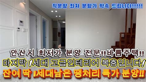 안산신축빌라 마지막 잔여 딱1세대 남아있는 땡처리 초특가 분양입니다~고급인테리어로 굉장히 인기있는 분양입니다~1세대 특가로 최저가 분양입니다~주변 복층보다
