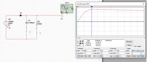 Diodes Why Is The Oscilloscope In Multisim Software Showing More