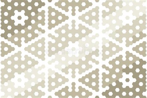 Hexagonal Abstract Pattern In Soft Brown And Beige With A Geometric