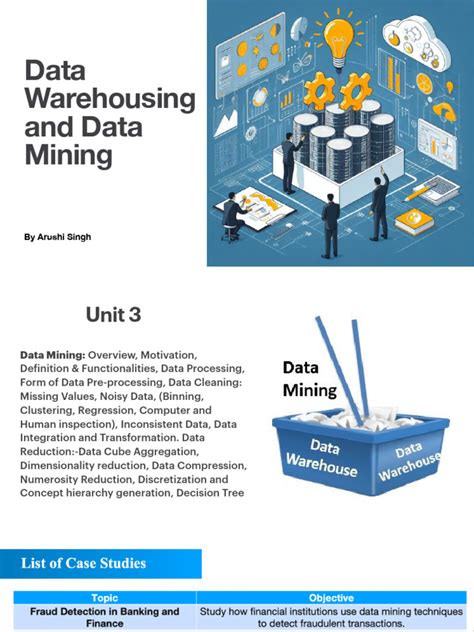 Dwdm Lecture Ppt Unit3 Part2 Pdf Data Warehouse Data