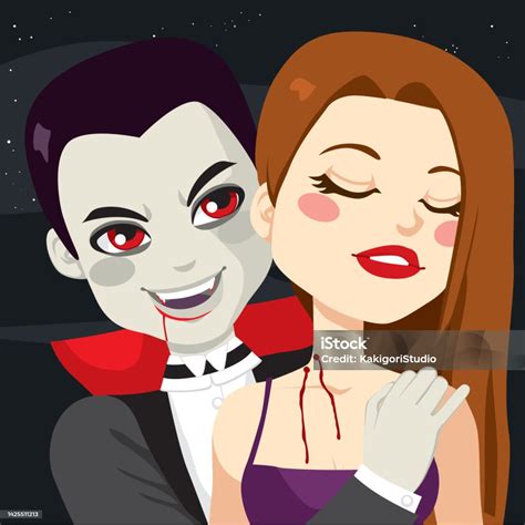 Vampire Pleasure Bite Stock Illustration Download Image Now Vampire Biting Neck Istock