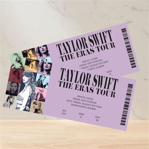 Taylor Swift Ticket Printable
