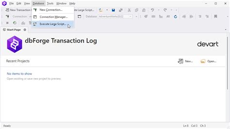 Open And Execute Large Scripts