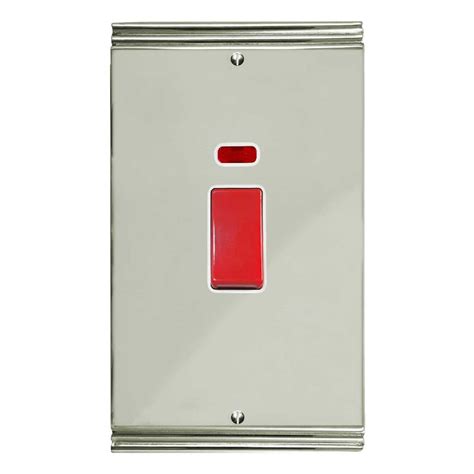 Plaza Vertical Cooker Switch Polished Nickel Broughtons Lighting Ironmongery