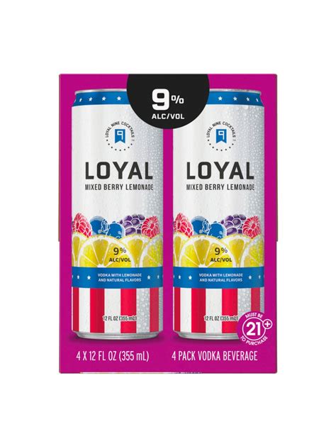Loyal 9 Mixed Berry Lemonade Cocktail 4 Pack