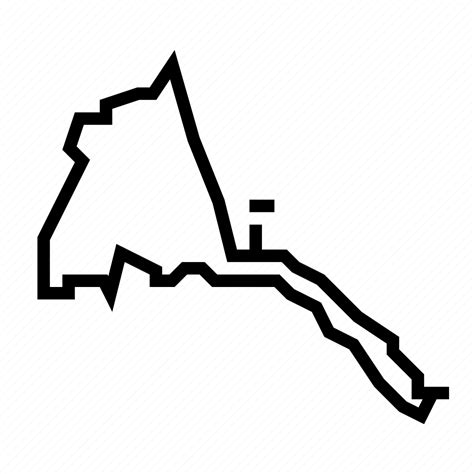 Eritrea Map Icon Download On Iconfinder On Iconfinder