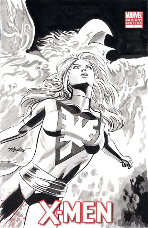Mike Mayhew Original Phoenix Sketch Cover In Mike Mayhews Sketch Covers Comic Art Gallery Room