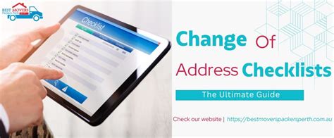 Change Of Address Checklist The Ultimate Guide Movers Perth