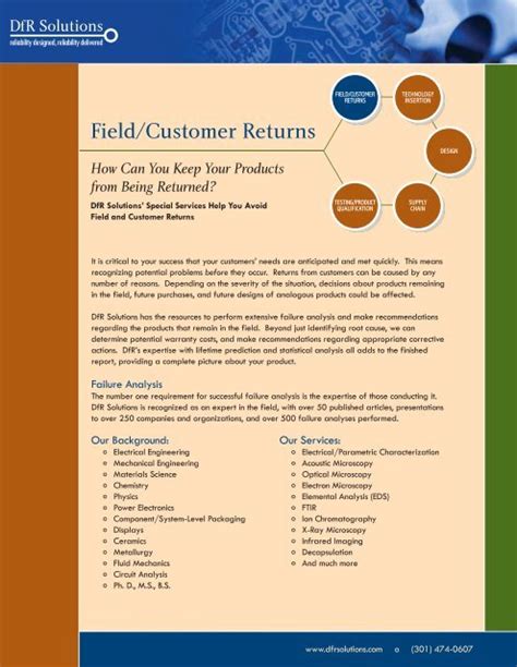 Dfr Product Sheet Design Reviews Converted DfR Solutions