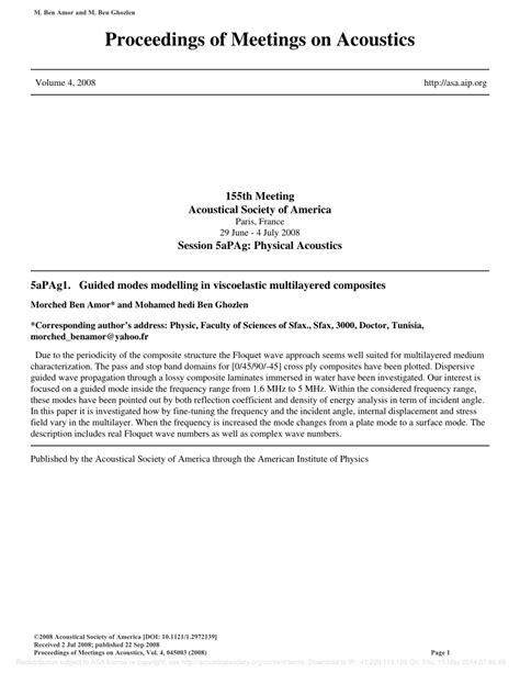 Pdf Guided Modes Modeling In Multilayered Composites Plates